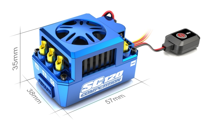 SkyRC TORO SC120 Short course Sensored Brushless ESC 120Amp SKY300052 ...