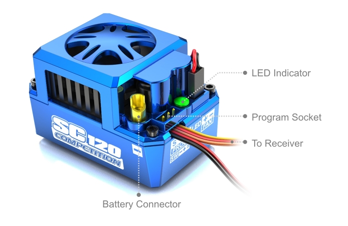 SkyRC TORO SC120 Short course Sensored Brushless ESC 120Amp SKY300052 ...