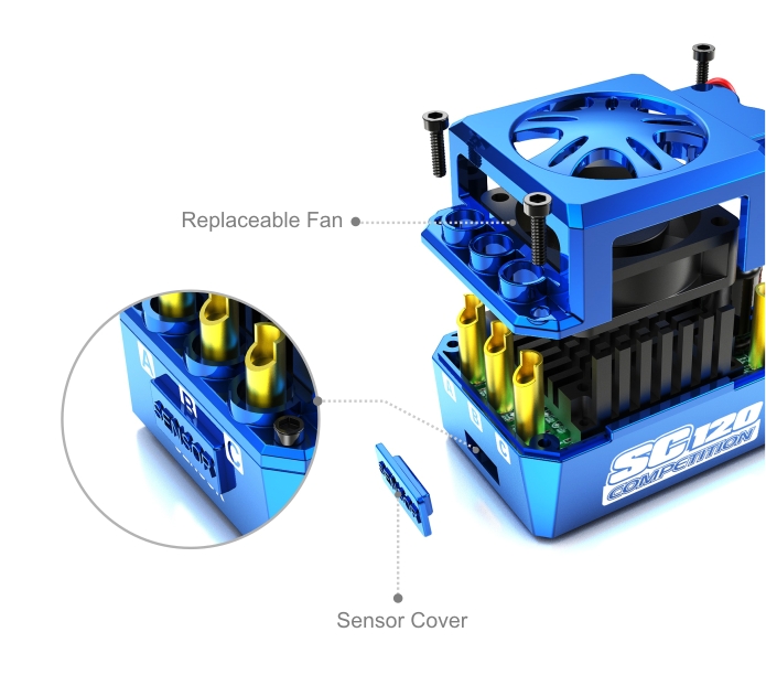 SkyRC TORO SC120 Short course Sensored Brushless ESC 120Amp SKY300052 ...